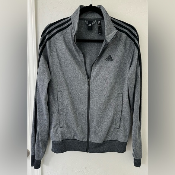 adidas | Jackets & Coats | Gray Adidas Track Jacket S | Poshmark